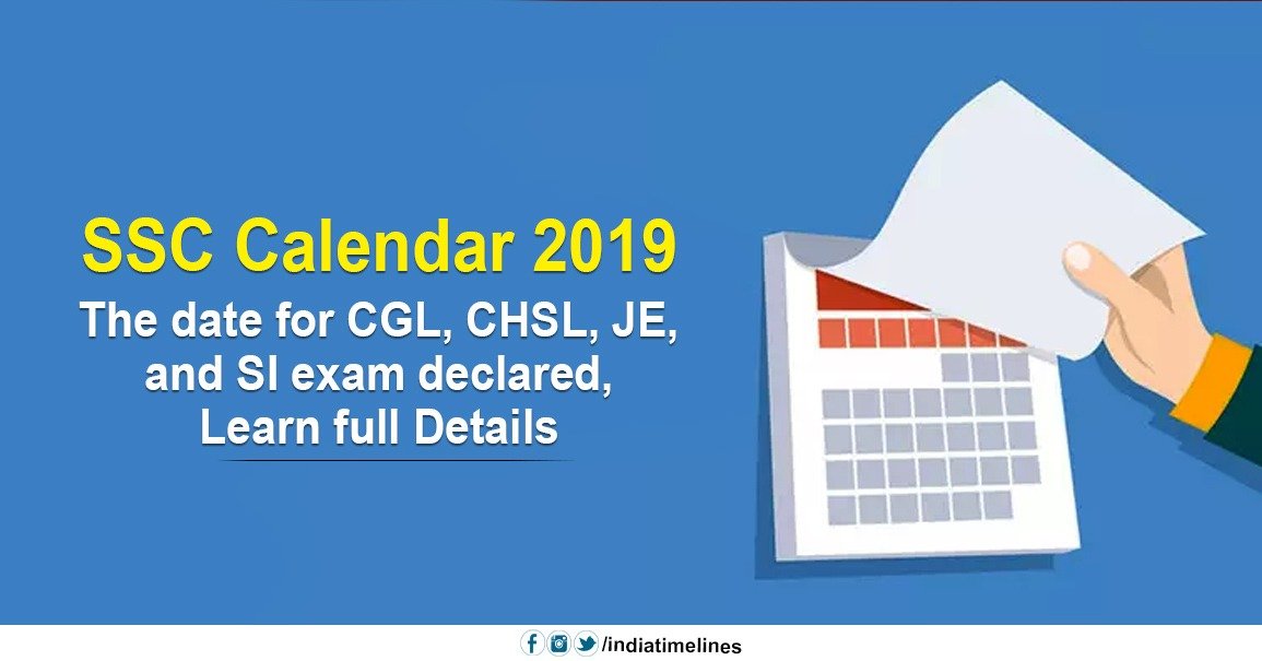SSC Exam Calendar 2019-20 released, check CHSL, CGL Exam Date